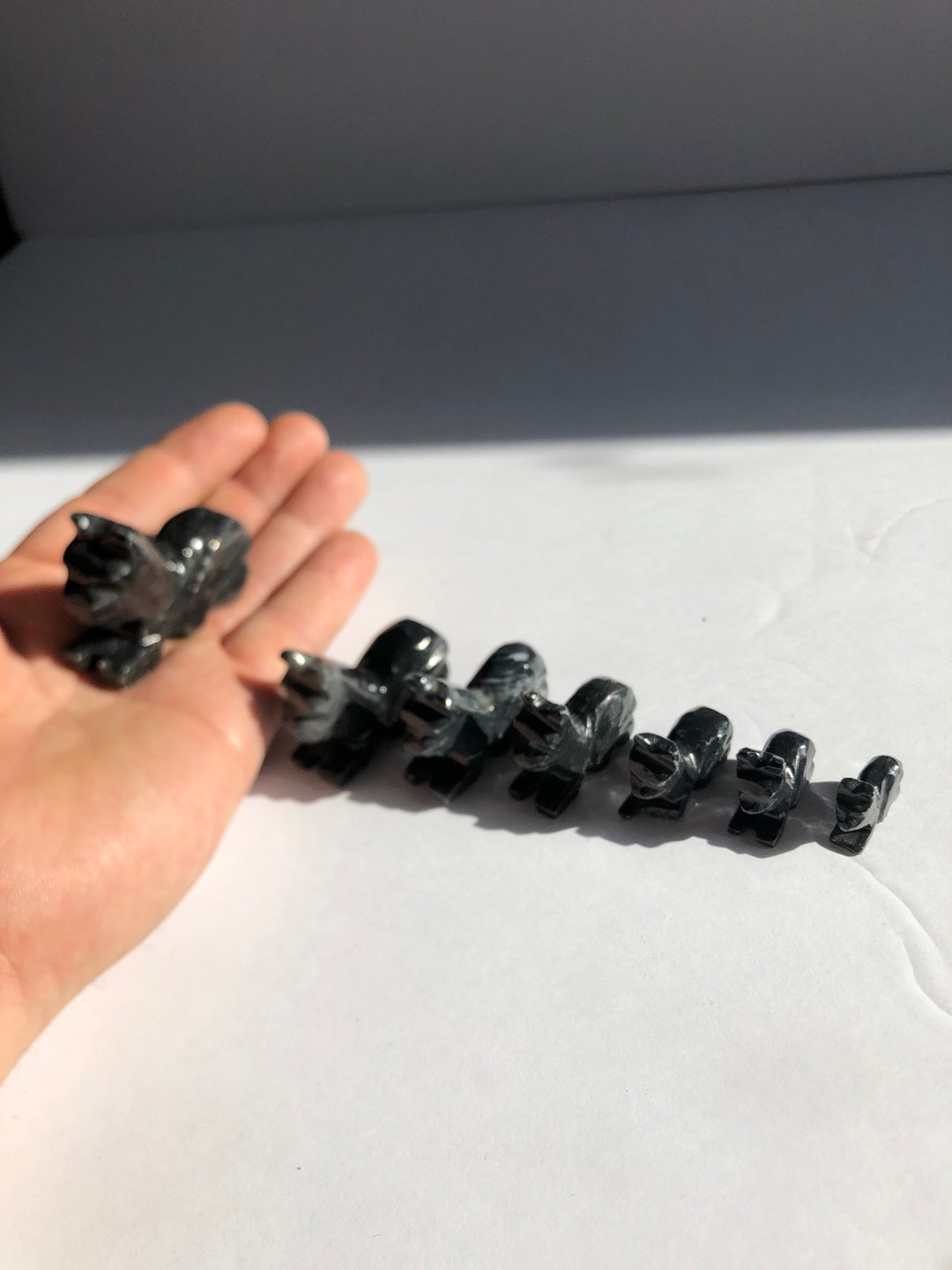 Collection of Seven Hand Carved Stone Cat/feline Figurines - Etsy