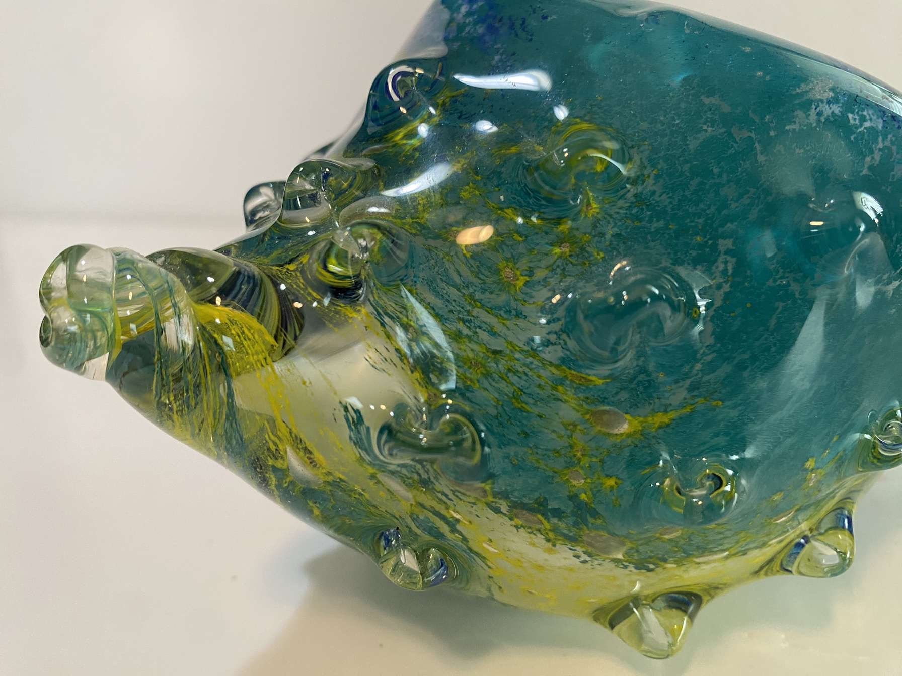 Vintage Decor Art Glass Conch Shell - Etsy