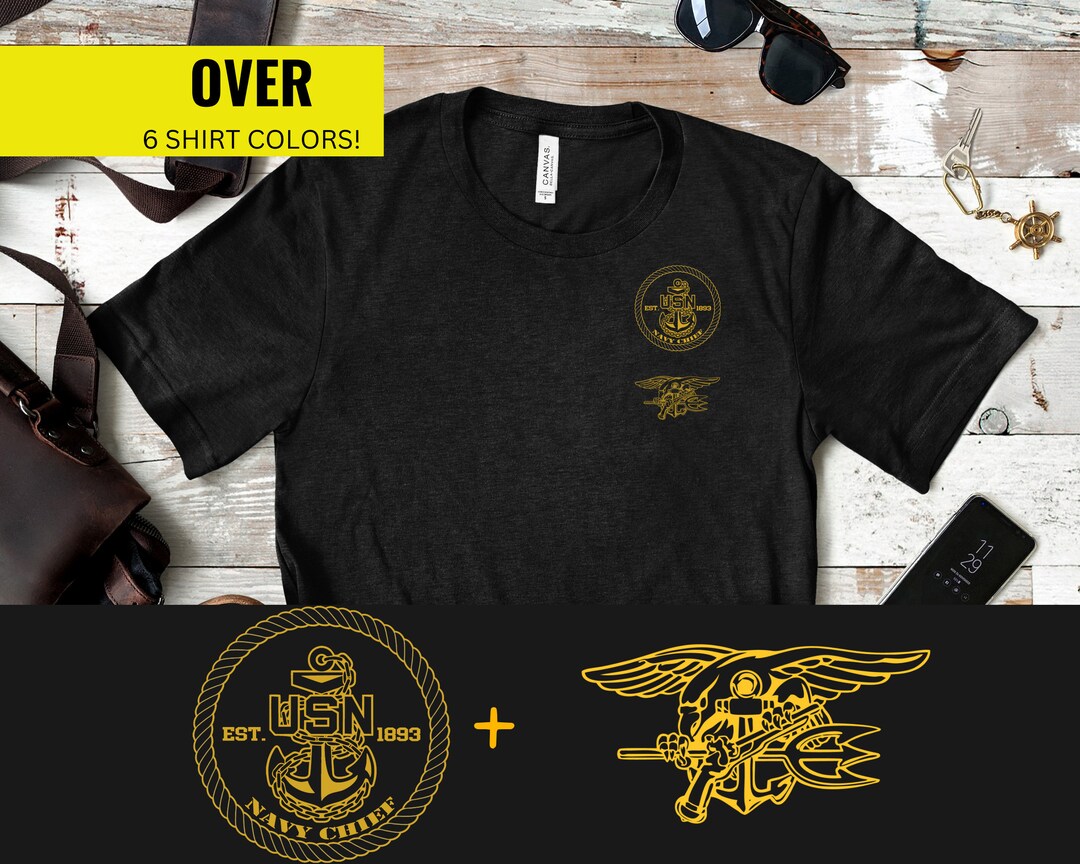 Navy Chief SEAL Shirt, Navy Chief E7 CPO Chief Petty Officer T-shirt ...