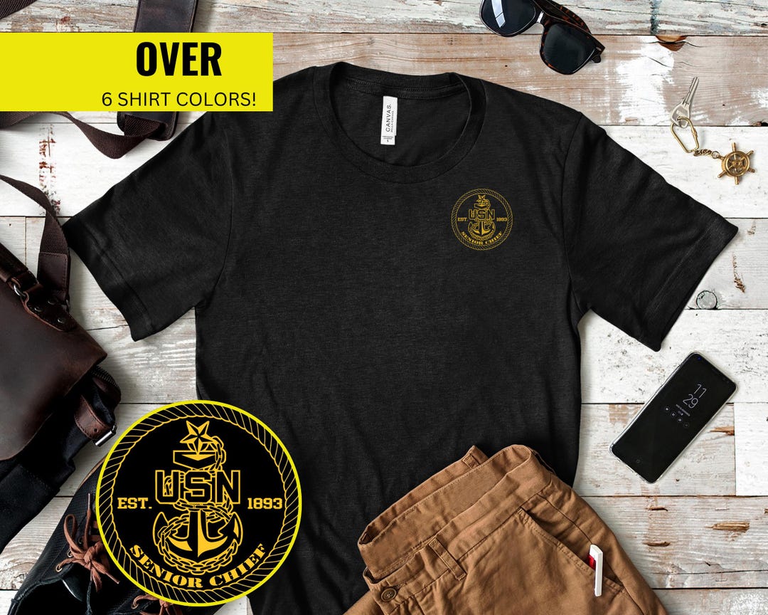 US Navy Senior Chief T-shirt - Military Pride Apparel, Gift for Navy ...