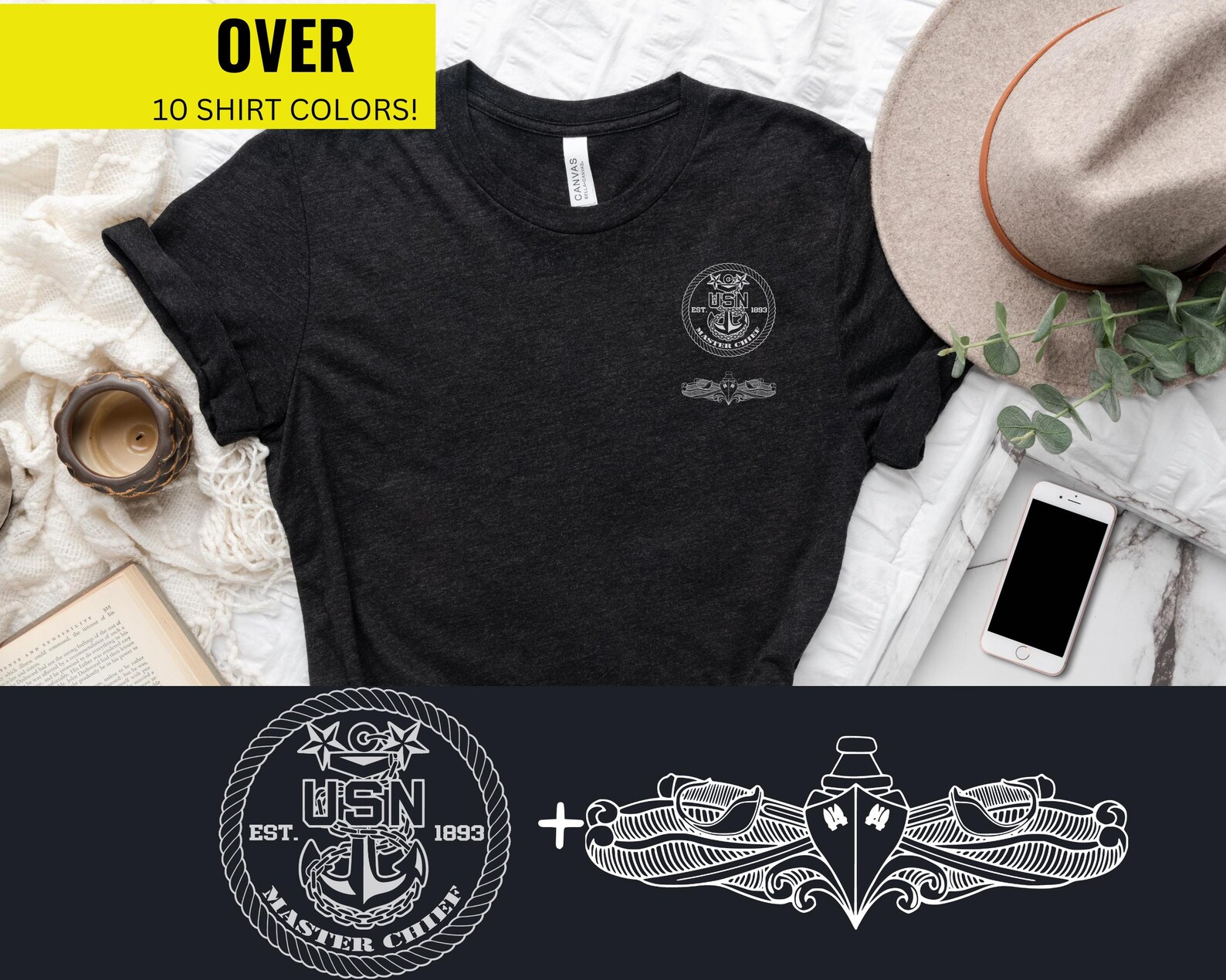 US Navy Master Chief T-shirt - Military Pride Apparel, Gift for Navy ...