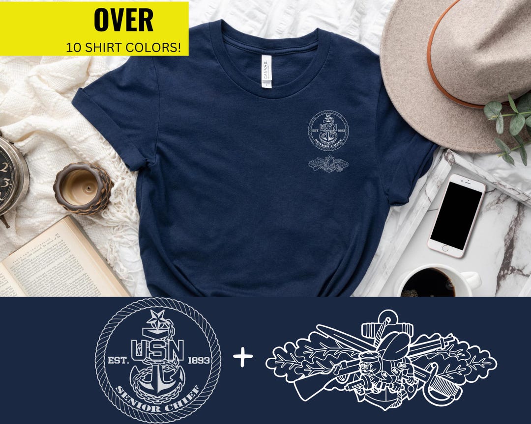 US Navy Senior Chief T-shirt - Military Pride Apparel, Gift for Navy ...
