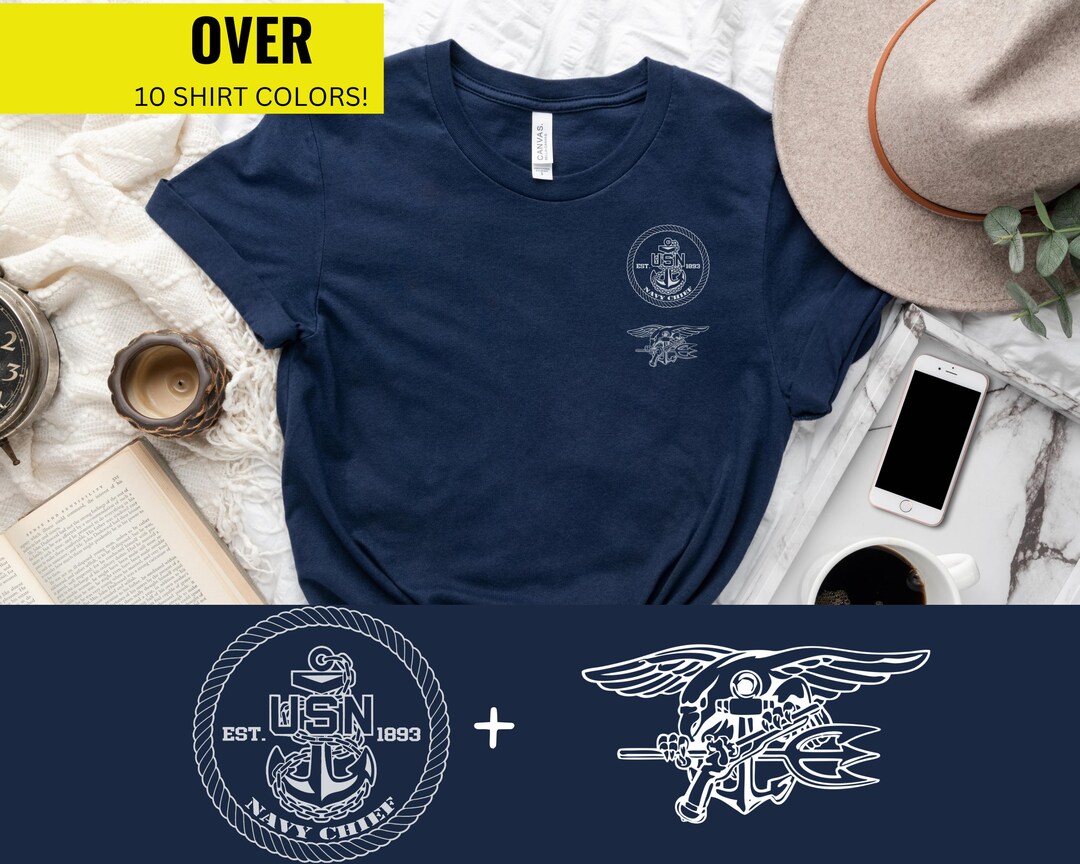 Navy Chief SEAL Shirt, Navy Chief E7 CPO Chief Petty Officer T-shirt ...