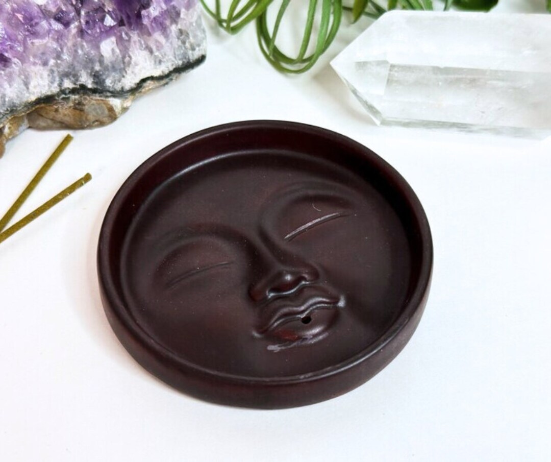 Moon Face Incense Holder, Round Incense Burner, Boho Stick Incense ...