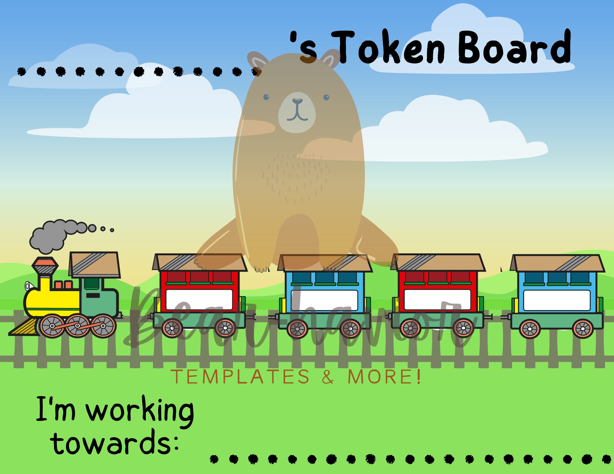 Train Token Board/ Behavior Chart for ABA, Parents, BCBA, RBT - Etsy