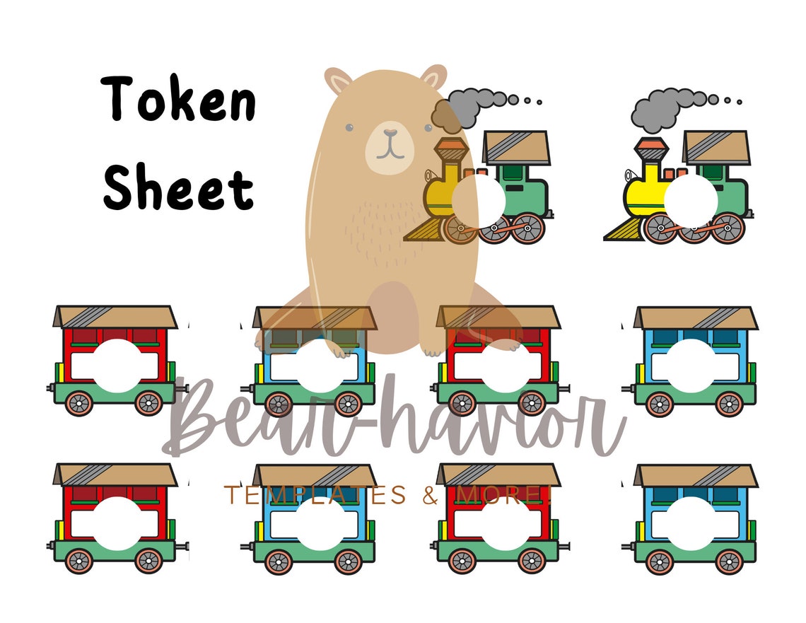 Train Token Board/ Behavior Chart for ABA, Parents, BCBA, RBT - Etsy