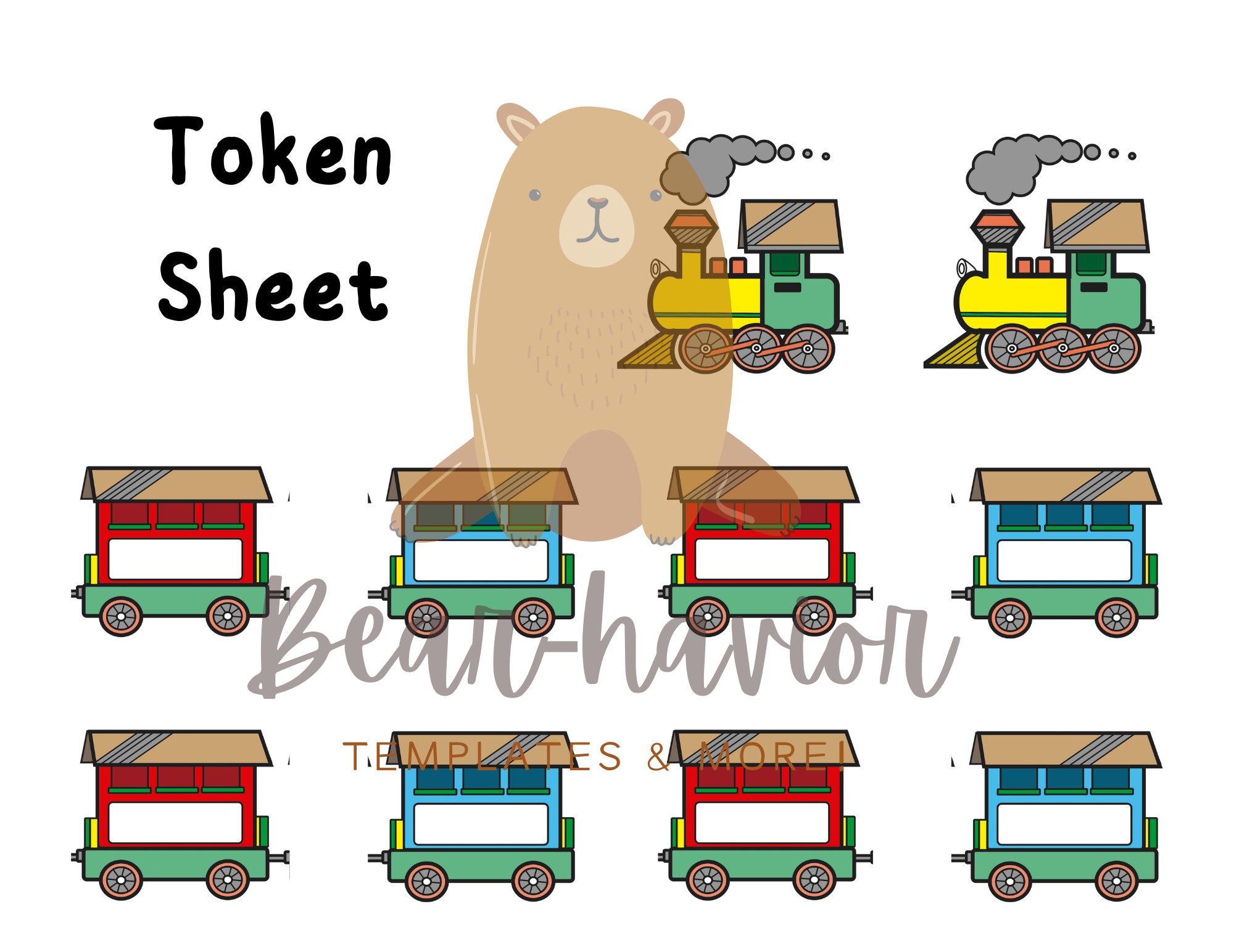 Train Token Board/ Behavior Chart for ABA, Parents, BCBA, RBT - Etsy