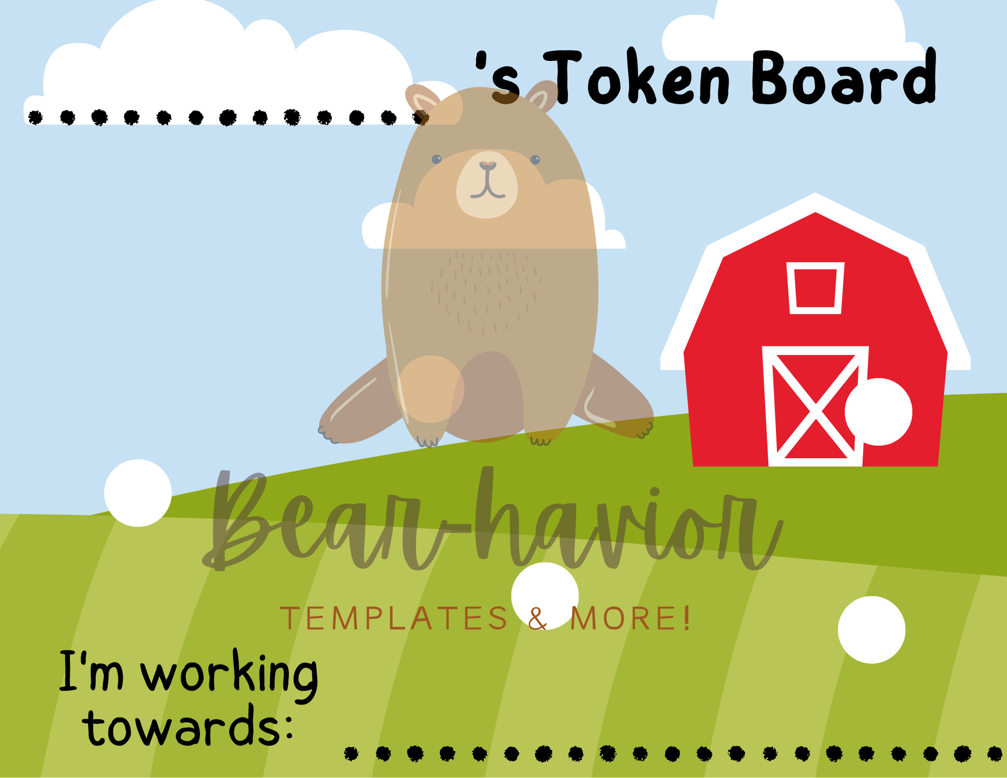 Farm Token Board/ Economy for Autism, Behavior Management, ABA (rbts ...