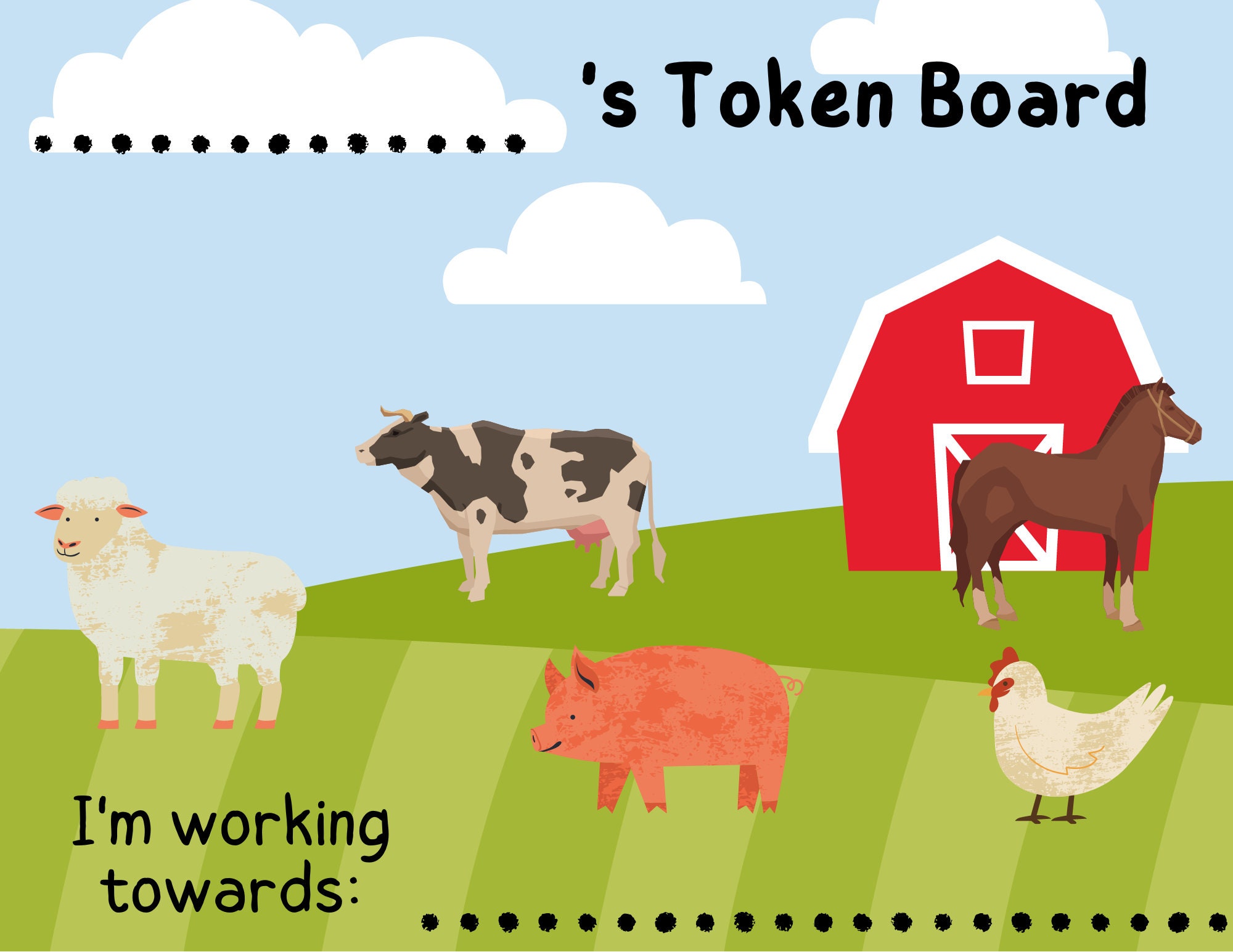 Farm Token Board/ Economy for Autism, Behavior Management, ABA (rbts ...