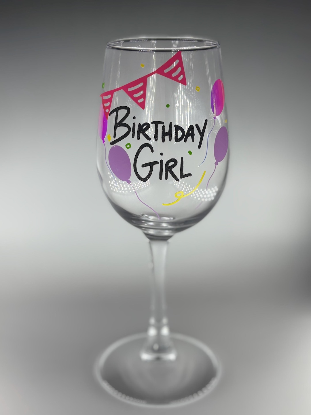 Birthday Girl Wine Glass - Etsy