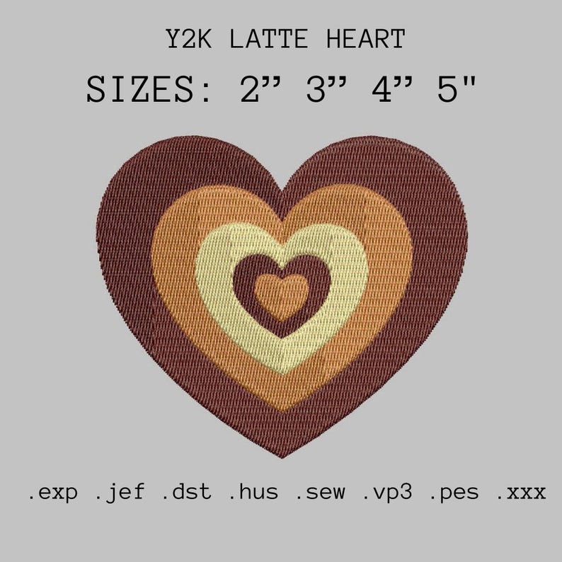 Y2K Heart Embroidery File EXP JEF PES Xxx Vp3 Dst Sew - Etsy