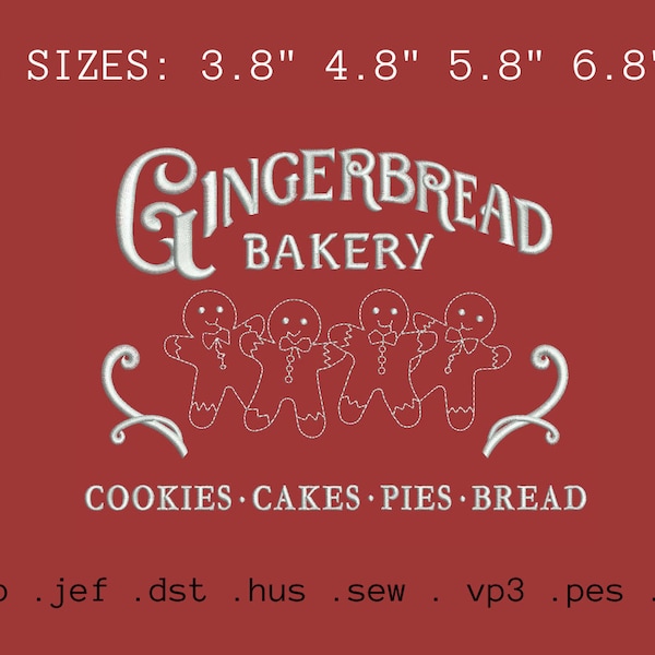 Gingerbread Embroidery Pattern - Etsy