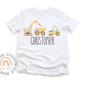 Personalized Construction Truck Shirt Boy Excavator Truck - Etsy