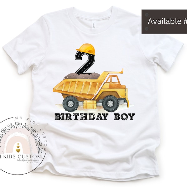 Custom 2nd Birthday Construction Shirt - Etsy