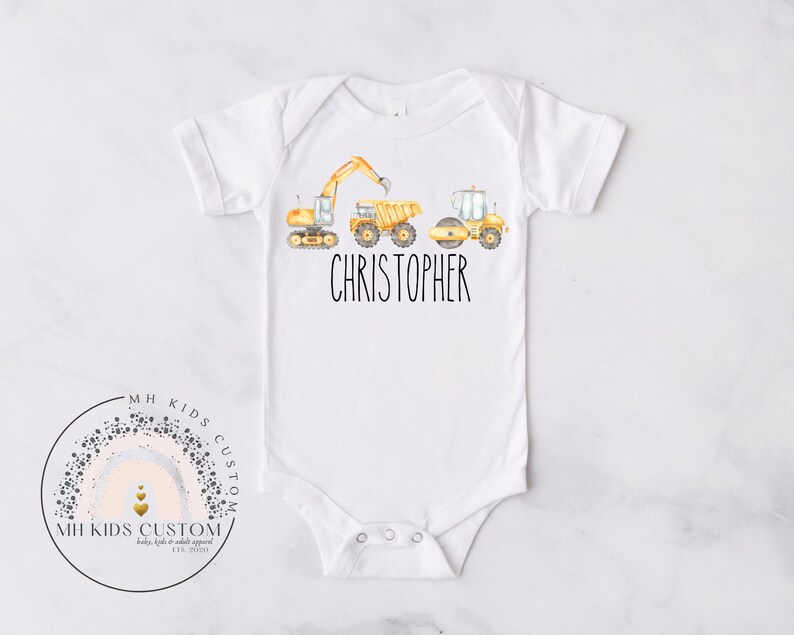 Personalized Construction Truck Shirt Boy Excavator Truck - Etsy