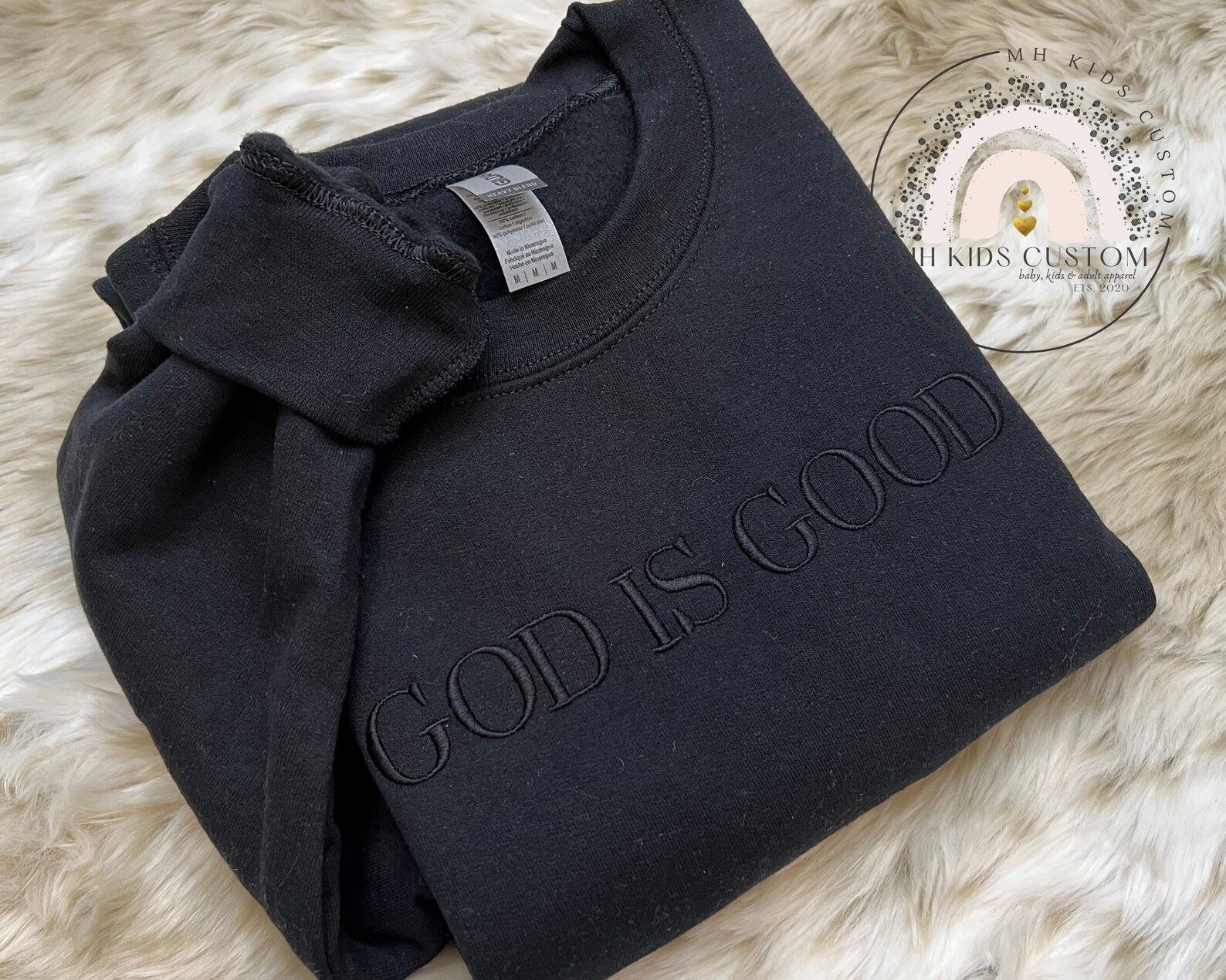 Embroidered God is Good Sweatshirt Christian Sweatshirt - Etsy
