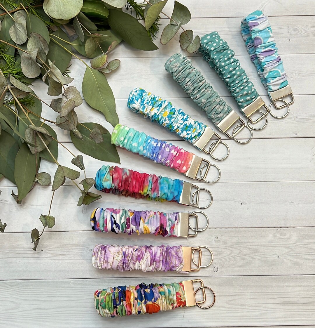 Scrunchies Wristlet Keychain, Scrunchies Keychain, Scrunchies Key Fob ...