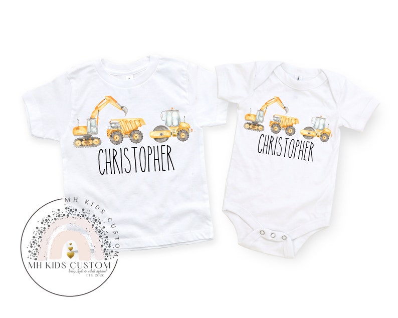 Personalized Construction Truck Shirt Boy Excavator Truck - Etsy
