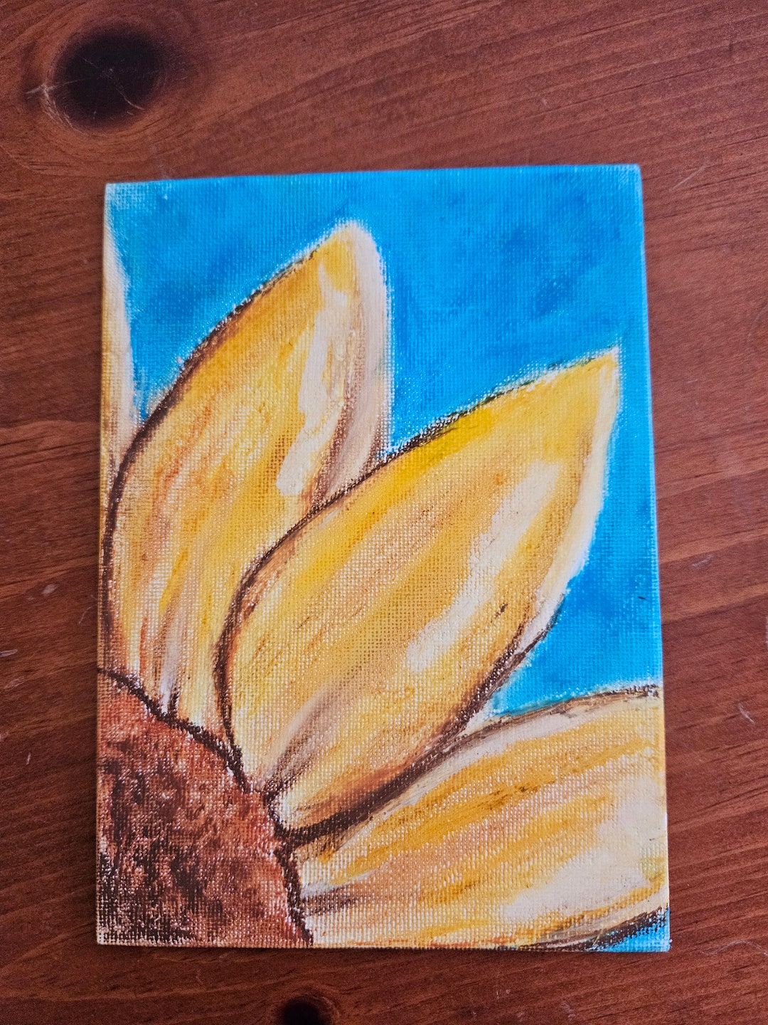 Sunflower Oil Pastel Painting - Etsy