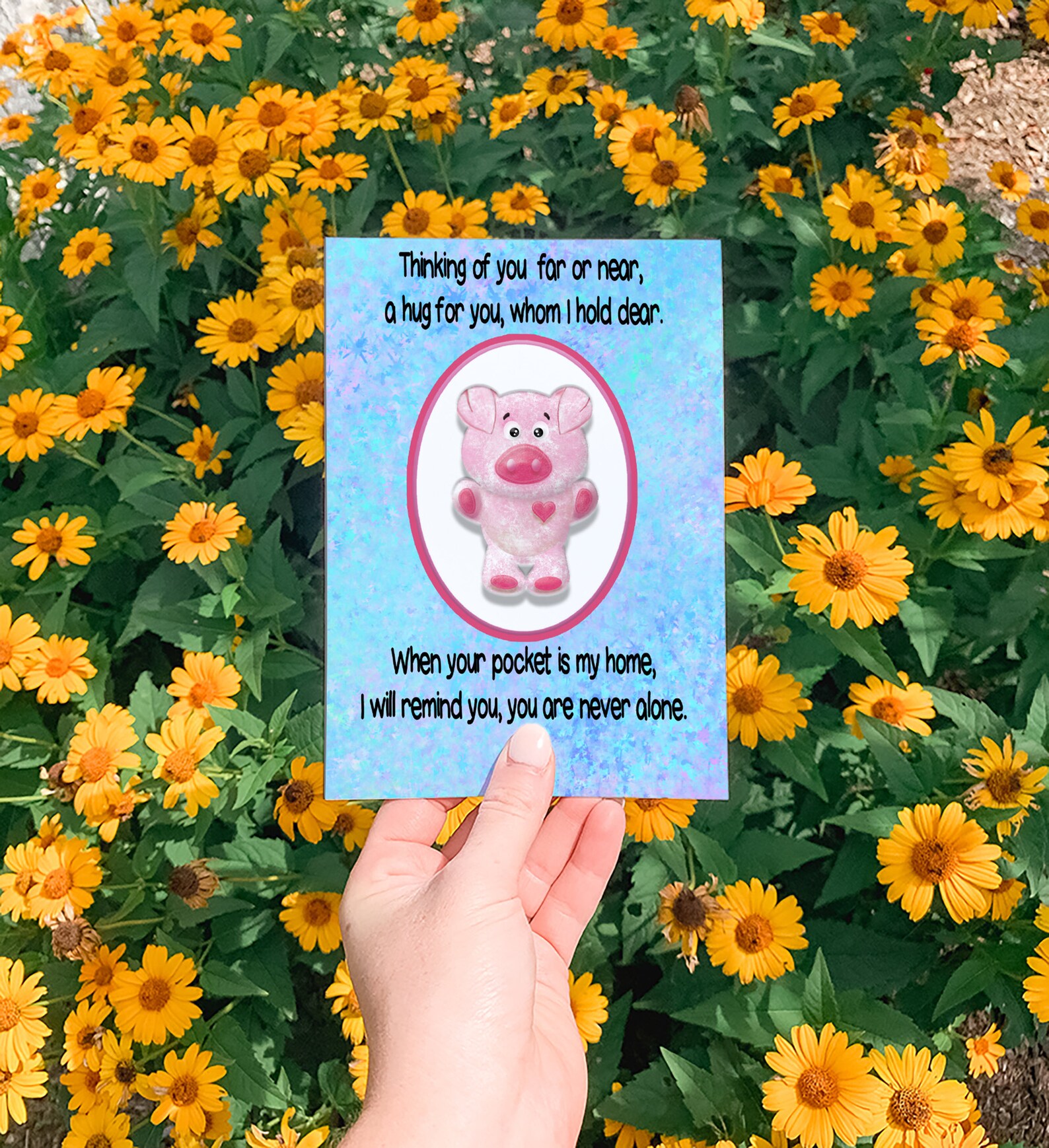 Printable Card for Pocket Buddy Digital Download Thinking - Etsy