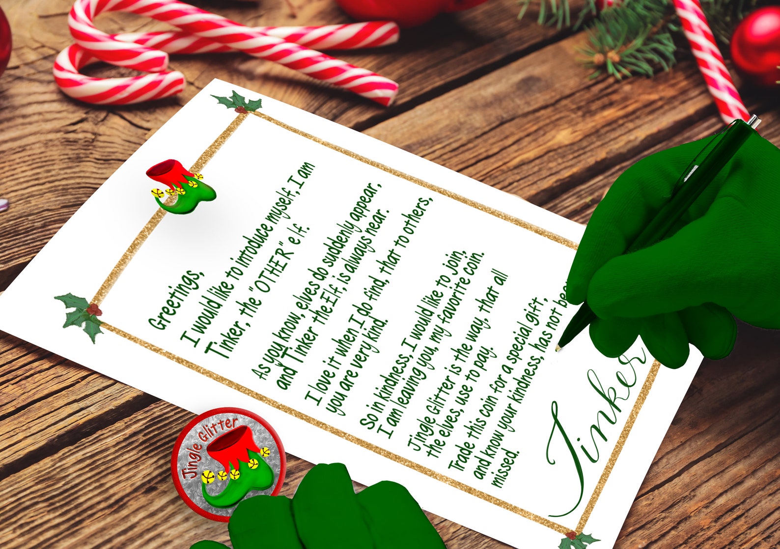 Printable Card for Jingle Glitter Kindness Coin Digital - Etsy