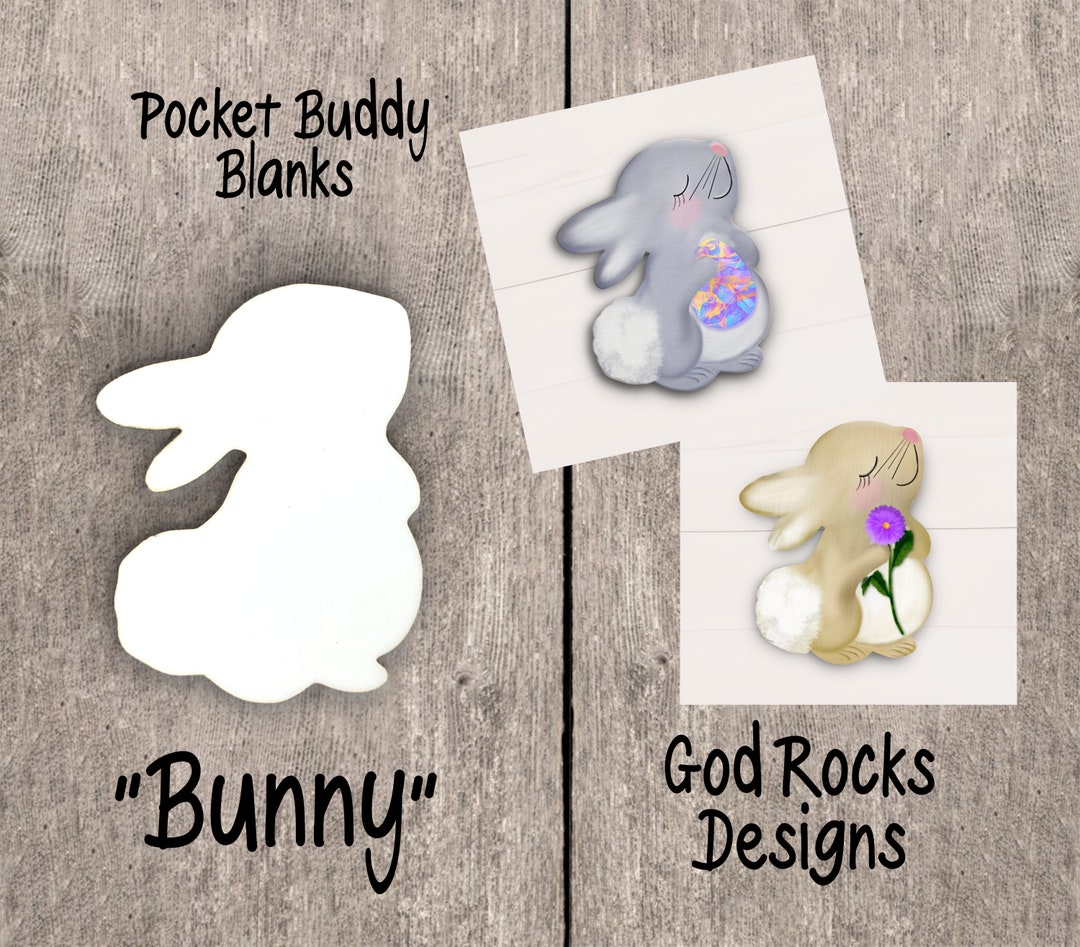 Pocket bunny Buddy Blank Friendship Token God Rocks® Designs - Etsy