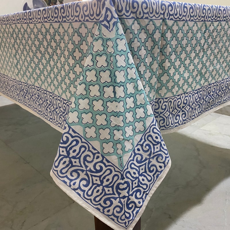 Turquoise Tablecloth - Etsy