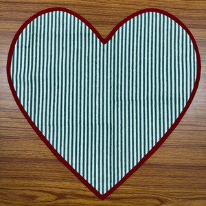 Mats, Valentine Love Heart Shape Indian Hand Block Stripes Printed ...