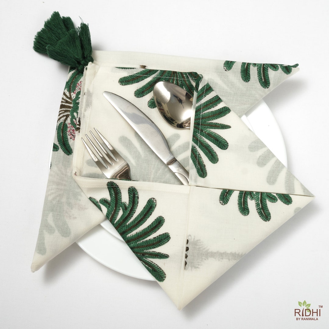 Amazon Green Brown and Red Indian Hand Block Floral Printed - Etsy