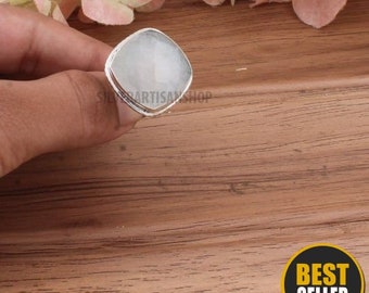 Square Stone Ring | Etsy