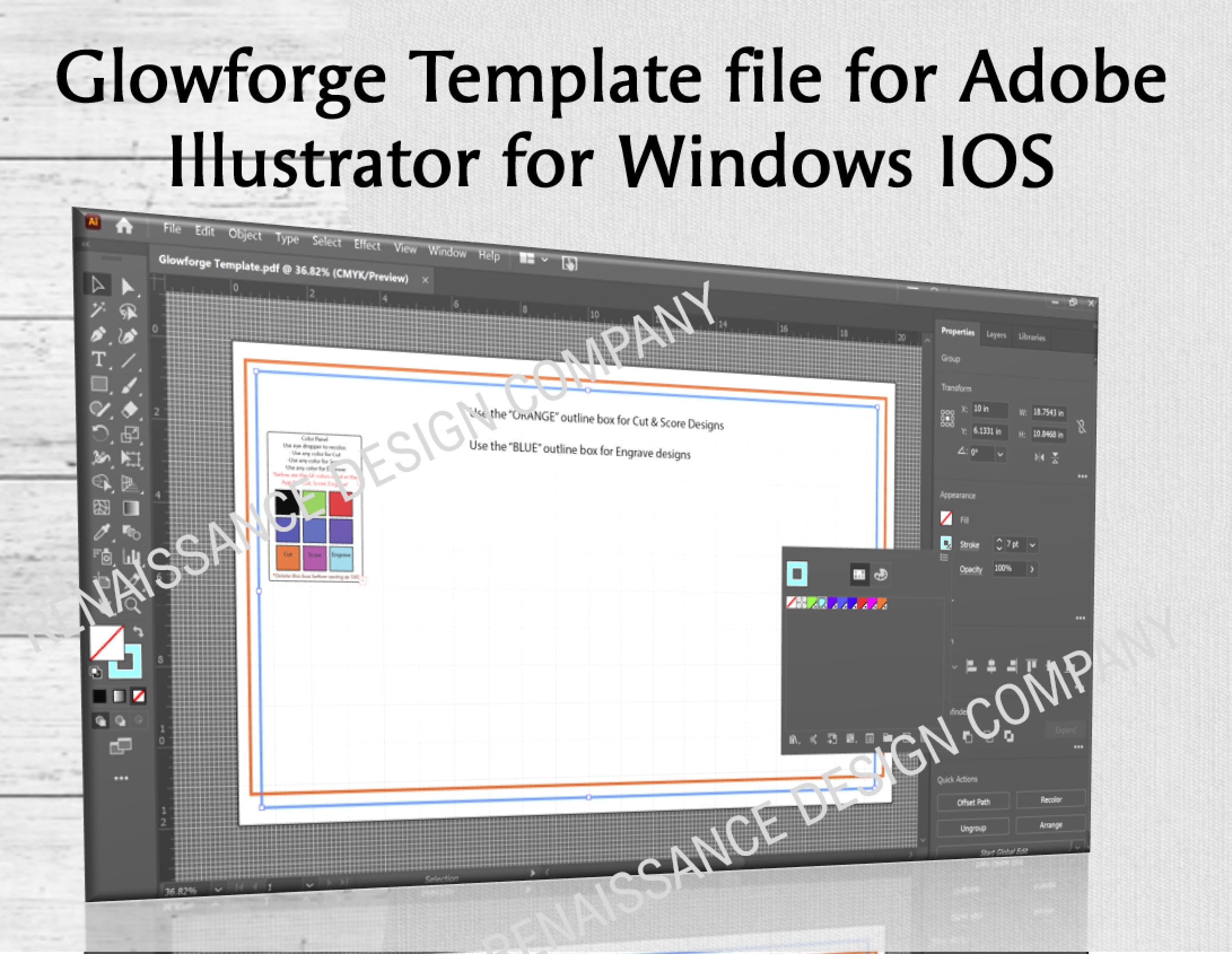 DIGITAL FILE Glowforge Adobe Illustrator Template - Etsy