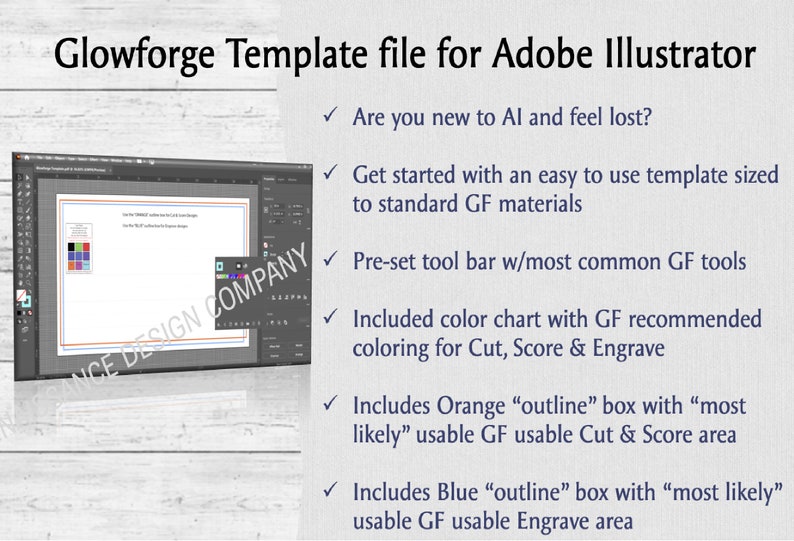 DIGITAL FILE Glowforge Adobe Illustrator Template - Etsy