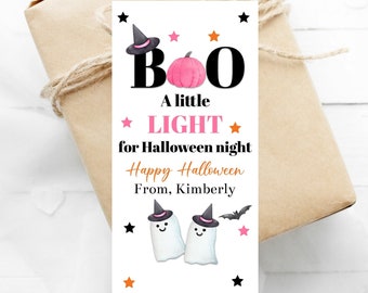 Printable Glow Stick Tag A Little Bit of Light for Halloween - Etsy