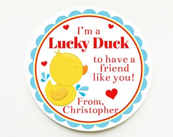 I'm a Lucky Duck to Have a Friend Like You Valentine's - Etsy