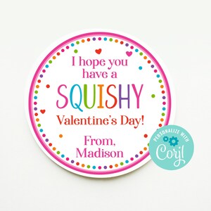 Editable Squishy Valentine Tag, Squishy Printable Valentine Tag for ...