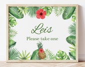Printable Leis Sign Luau Party Luau Birthday Luau - Etsy