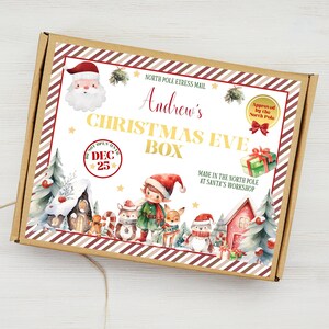 Editable Christmas Eve Box Label Template, Printable Christmas Eve Box ...