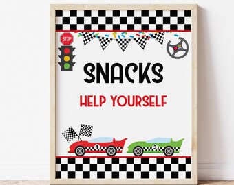 Race Car Food Sign - Etsy
