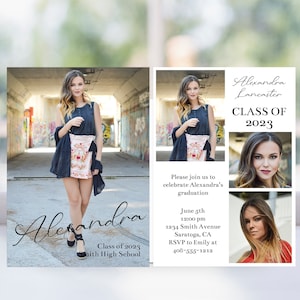 Editable Graduation Announcement Template Printable Graduation ...