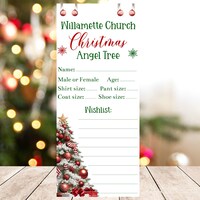 Editable CHRISTMAS GIVING Tree Gift TAG, Christmas Charity, Nonprofit ...