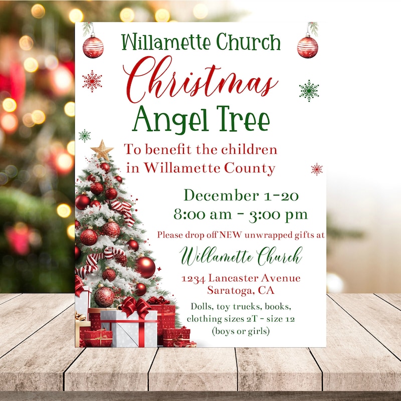 Christmas Adopt a Family Flyer - Etsy