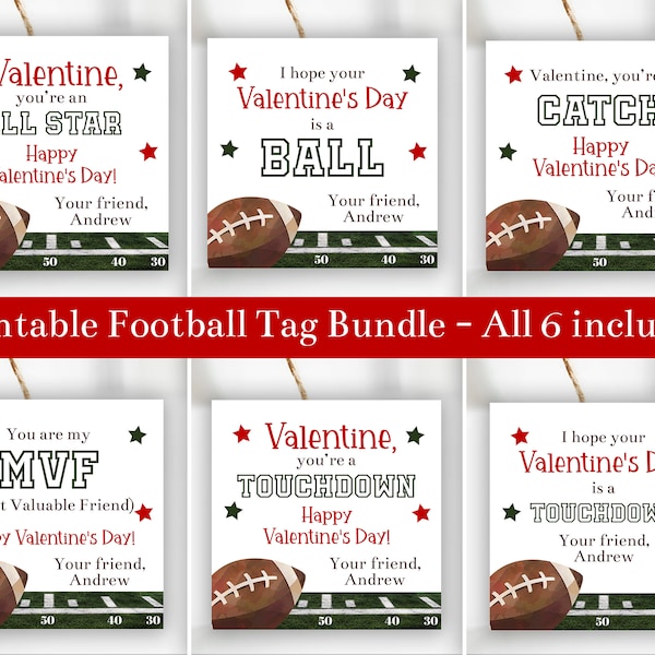 Football Valentine - Etsy