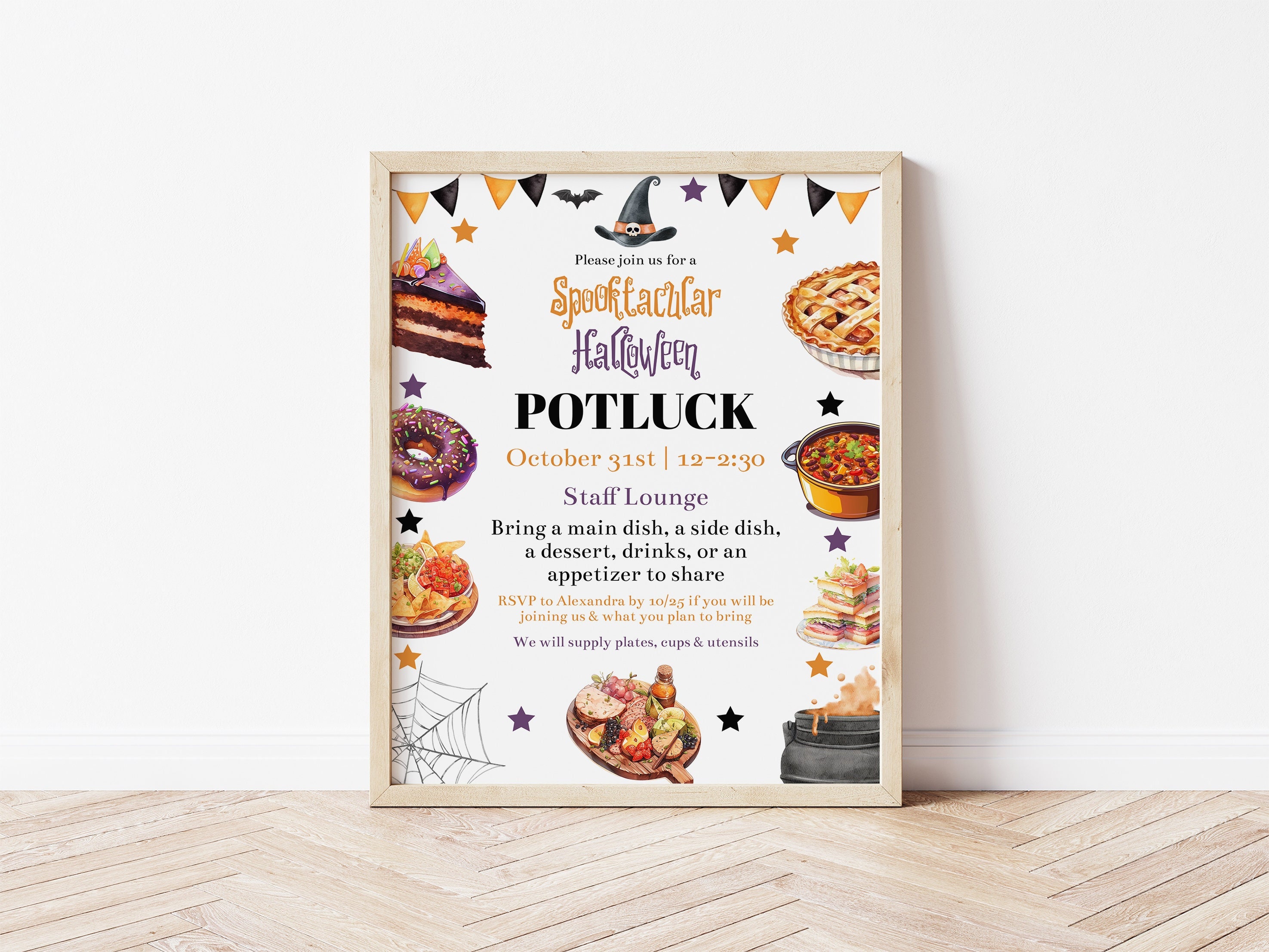 Halloween Potluck Invitation
