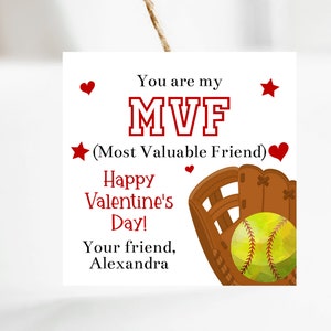 Editable Softball Valentines Cards Bundle Set Templates, Softball ...