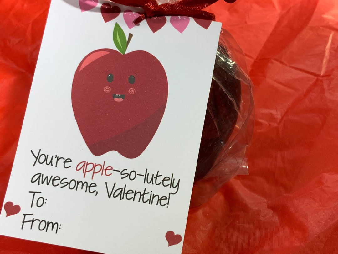 Instant Download, Printable Valentines, Apple Valentine, You're Apple ...
