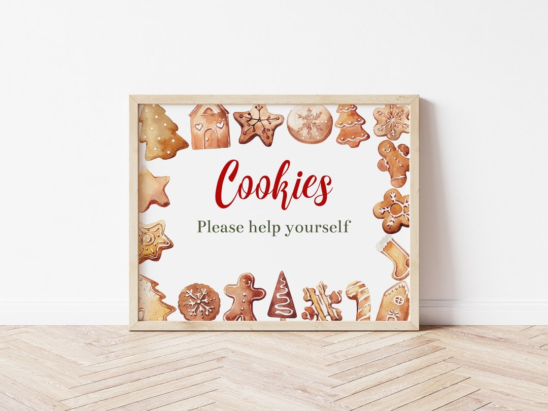 Cookie Table Sign, Dessert Table Sign, Christmas Birthday, Cookie ...