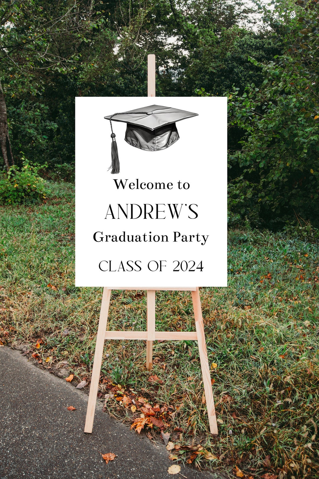 Editable Graduation Party Welcome Sign Template, Printable Minimalist ...