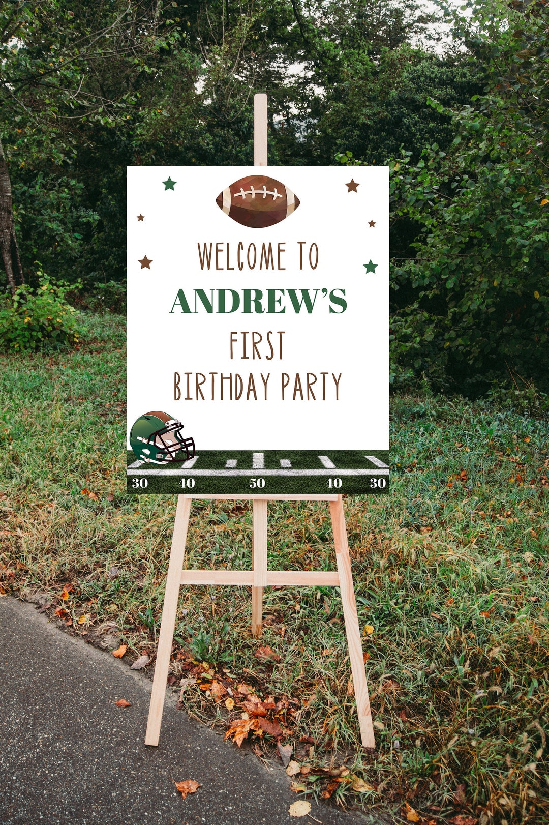 Editable Football Party Welcome Sign Template Printable - Etsy