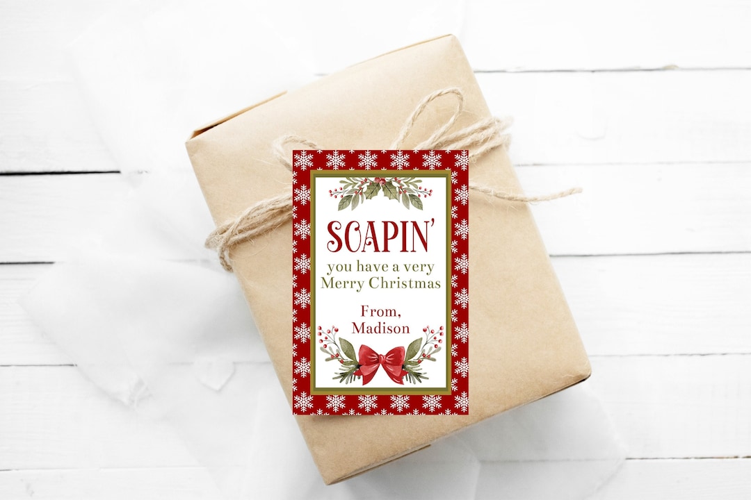 Editable Soapin You Have A Merry Christmas Tag, Printable Soap ...