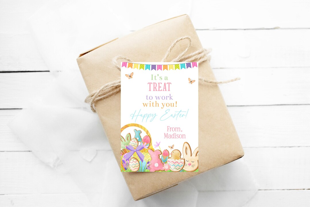 Editable Easter Coworker Gift Tag, Printable Office Easter Tag, It's A ...